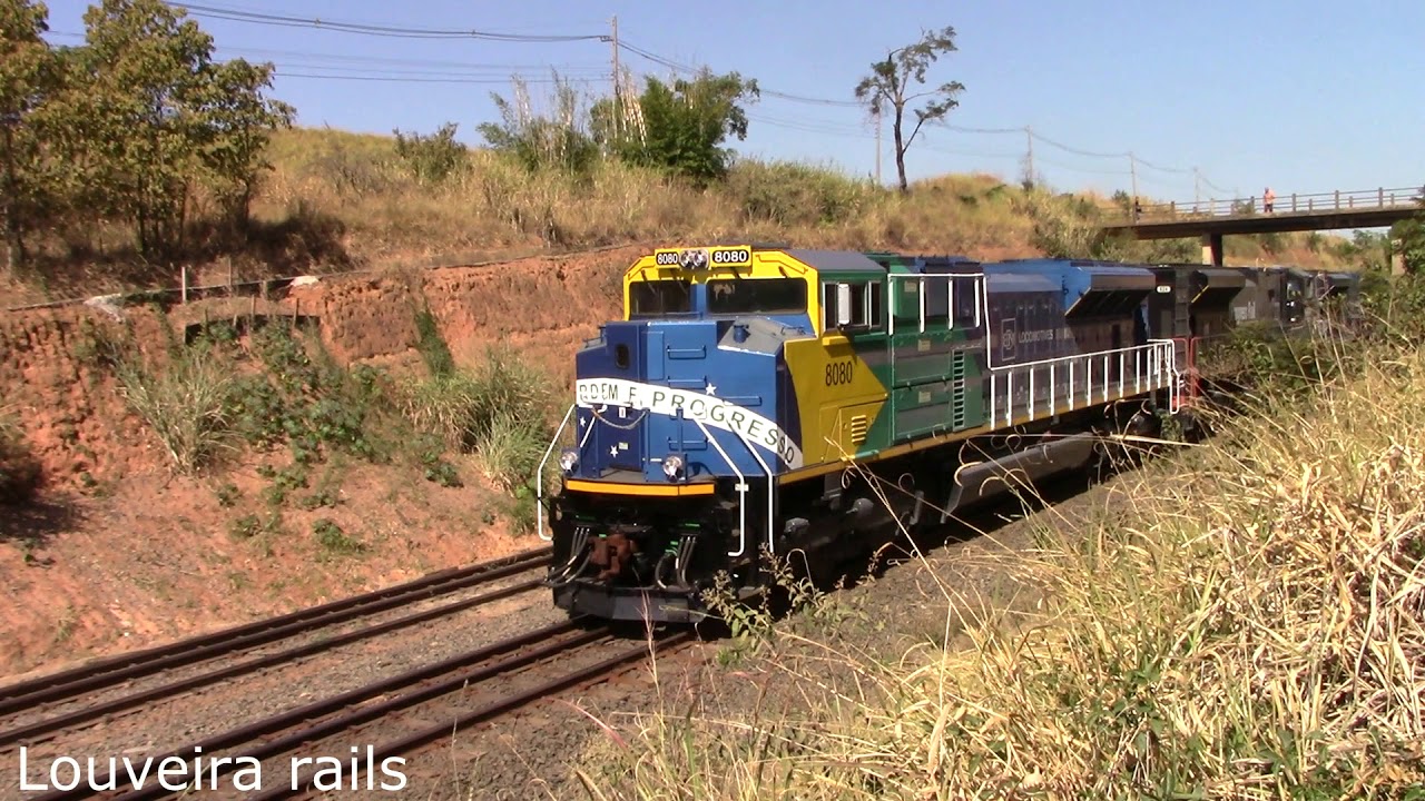 SD80 #8080 em testes na RUMO em Viracopos - YouTube