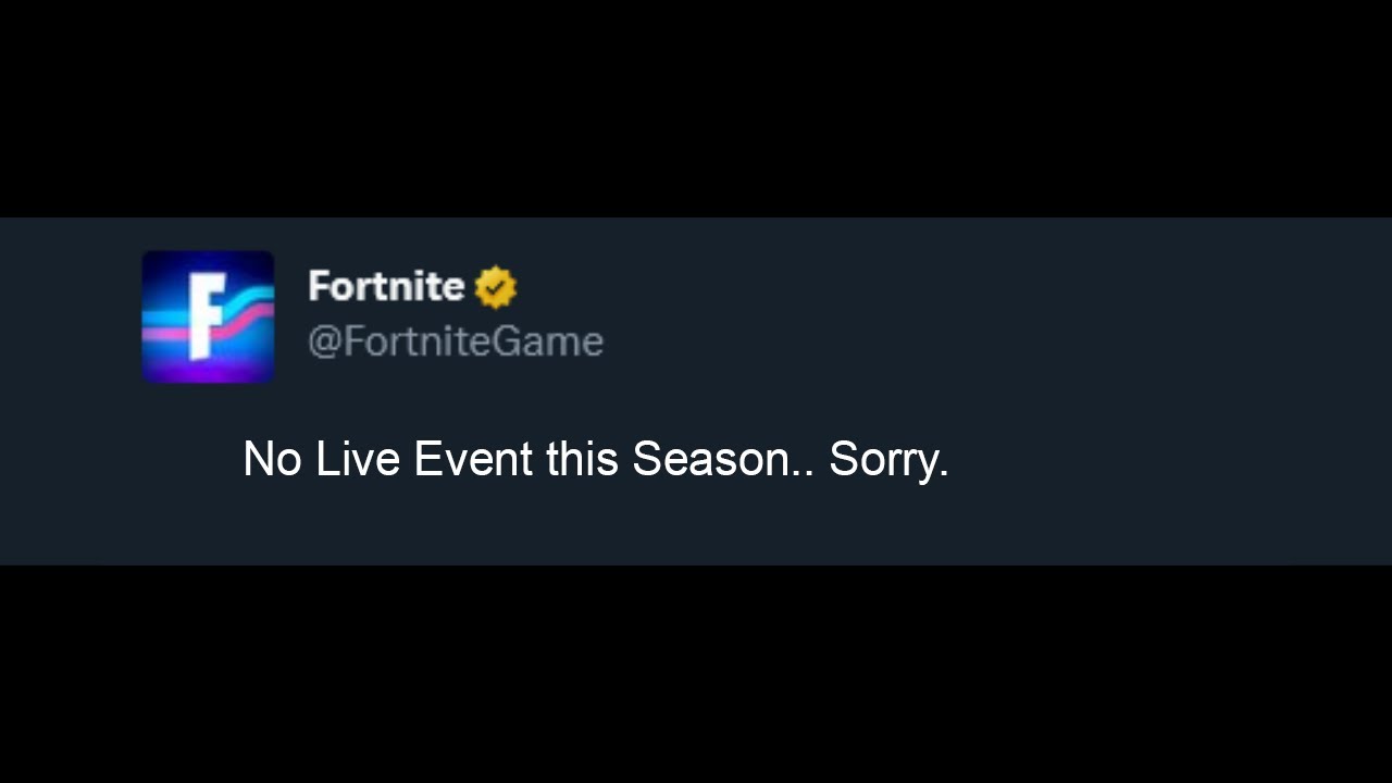 Fortnite Cancelled the Live Event.. - YouTube
