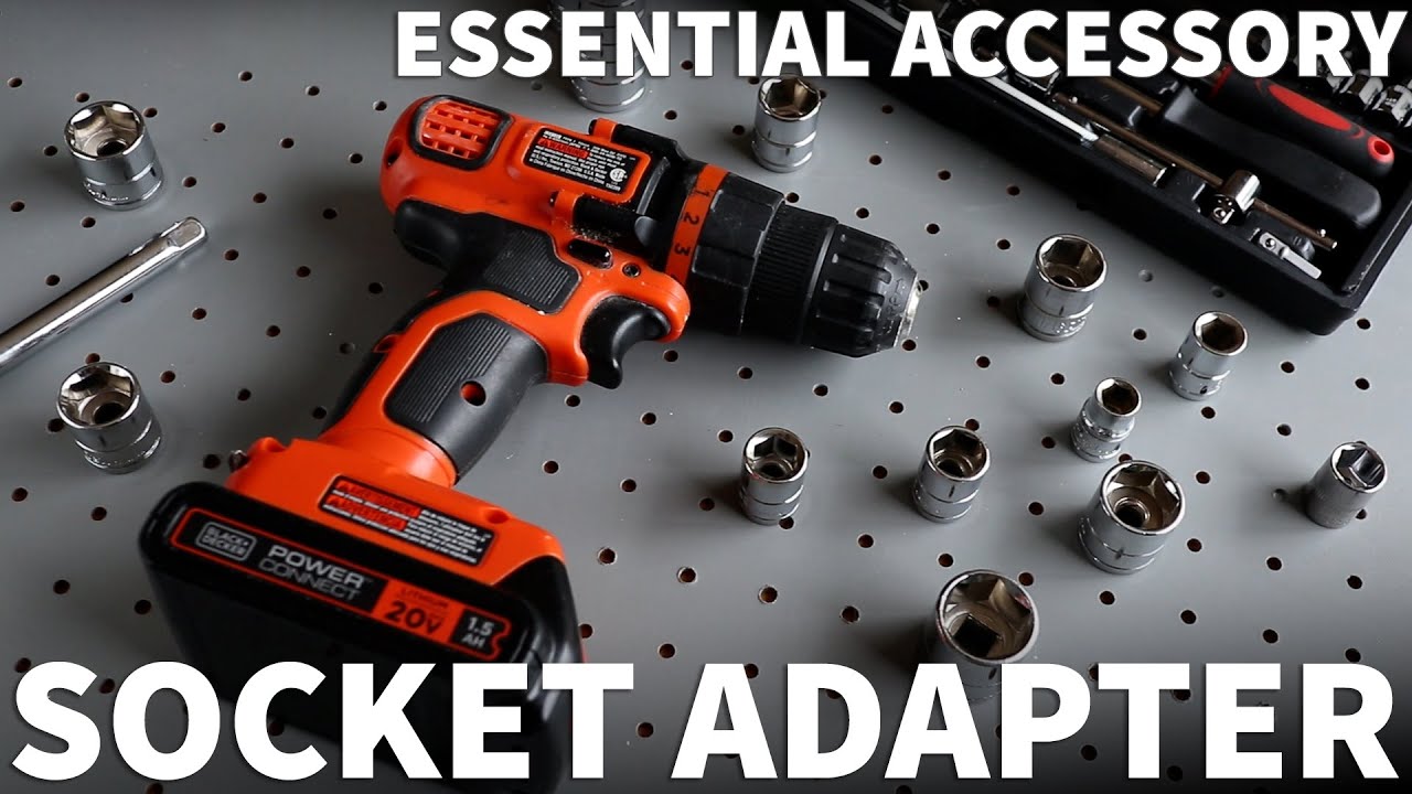 Socket Adapter for Drill - How to Use Sockets with a Drill - YouTube