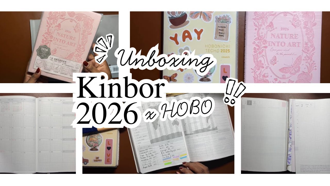 Kinbor 2026 A5 UNBOXING | Comparando com o Hobonichi Cousin - YouTube