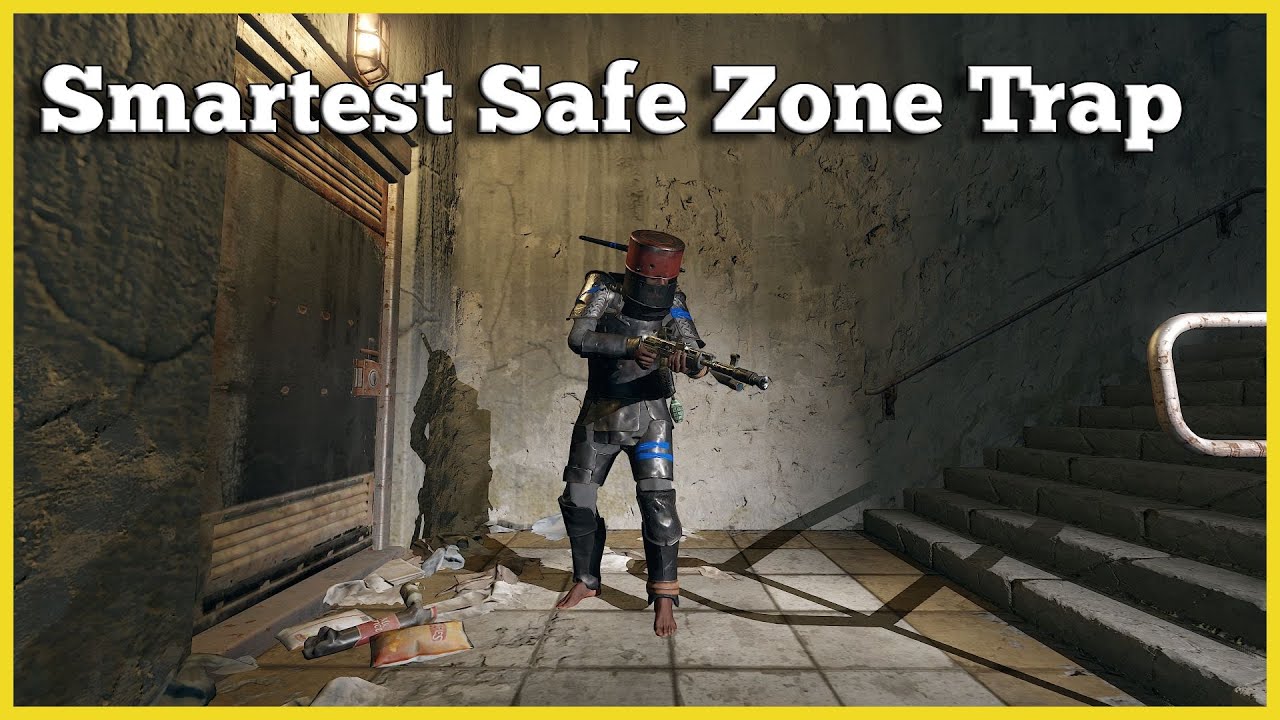 Using The Safe Zone As My Trap Base [RUST] - YouTube