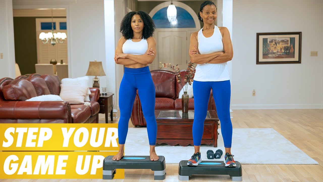 15 MIN CARDIO + STRENGTH STEP WORKOUT! - YouTube