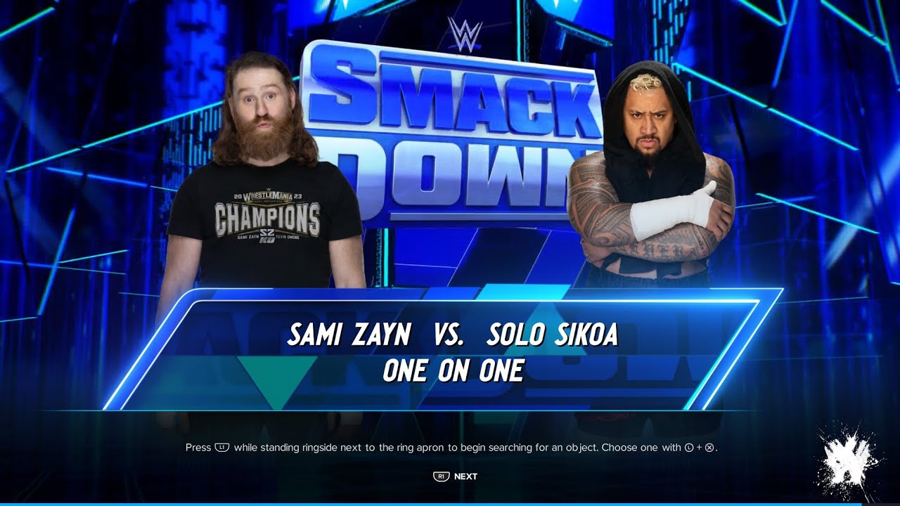 WWE Gameplay: Sami Zayn vs. Solo Sikoa #wwe2k24 #thebloodline - YouTube