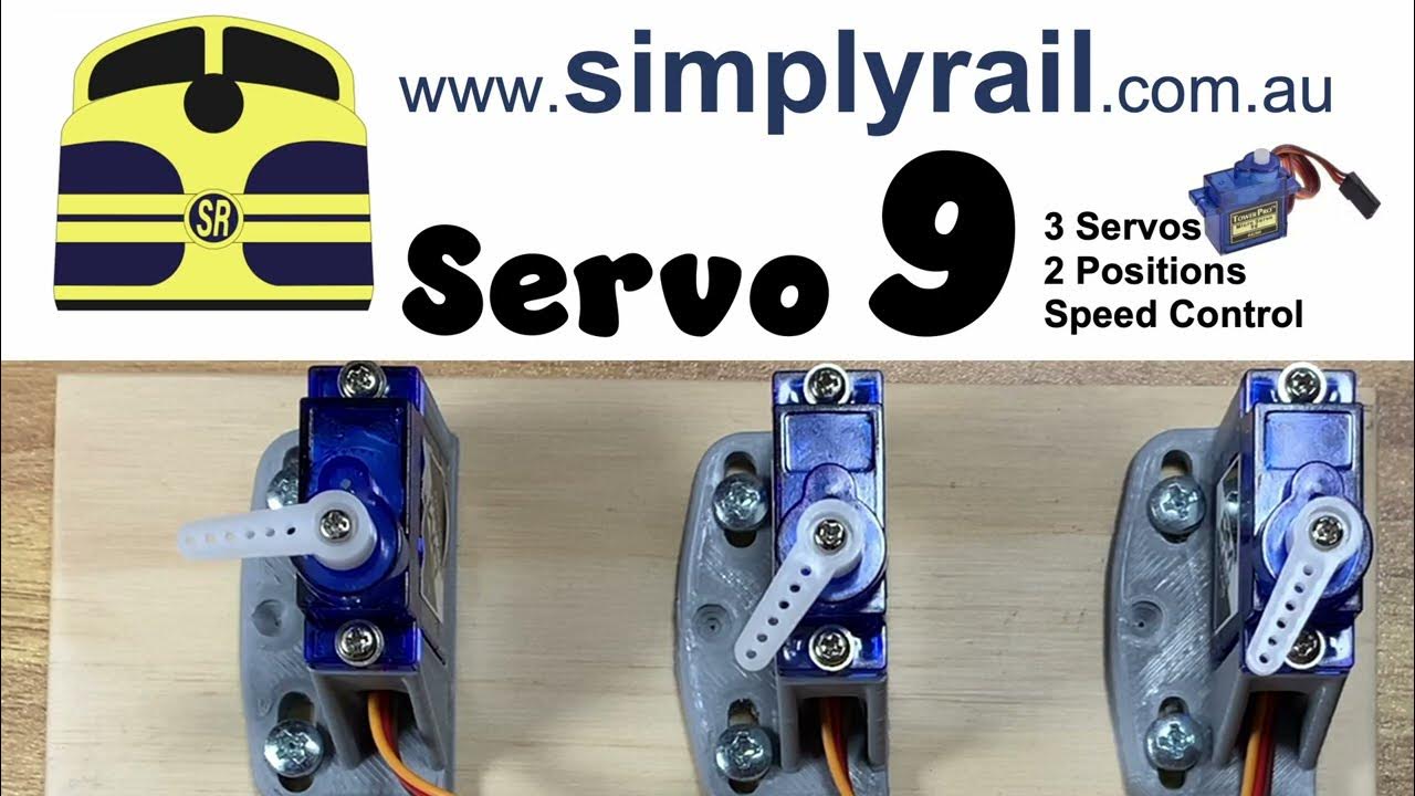 Servo 9 control 3 servos 2 positions with speed control, by SimplyRail.com.au - YouTube