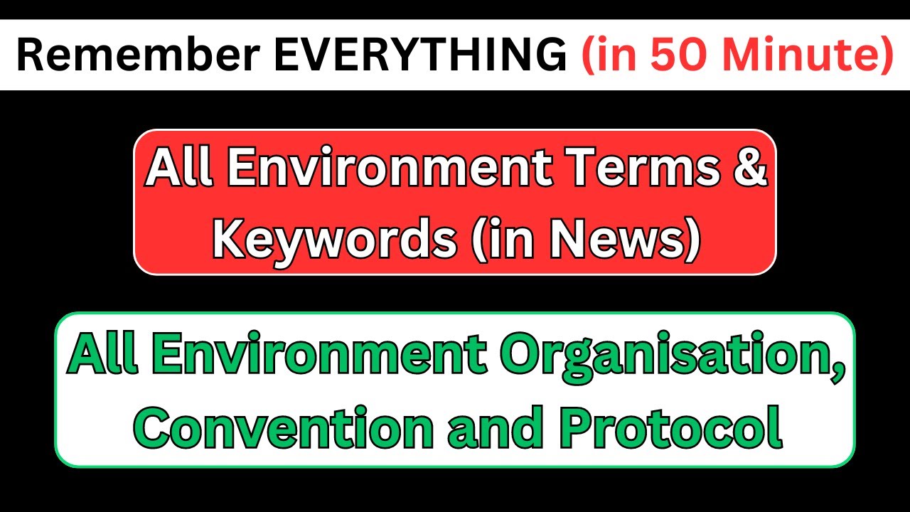 UPSC *frequently* Asked Environment Terms and Organisations !! - YouTube