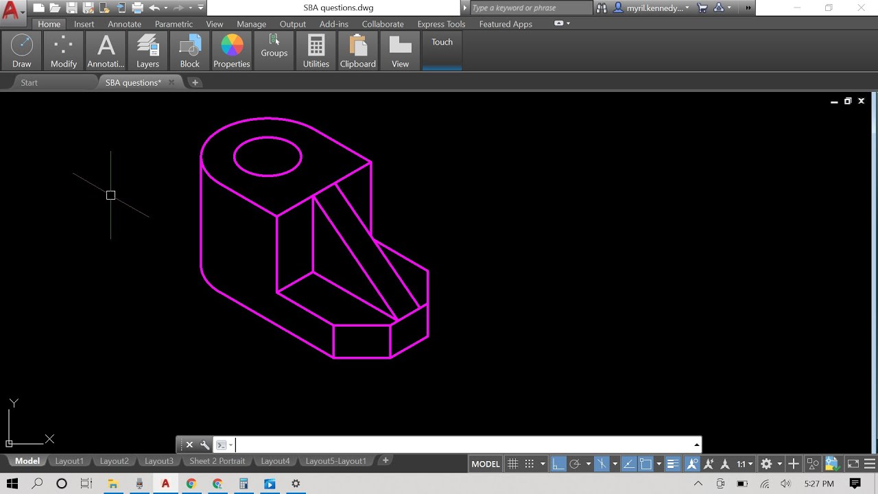 AutoCad Tutorial: Isometric Projection Part 2 #isometriccircles # ...