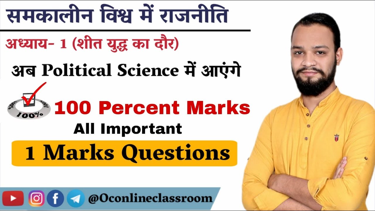 Class 12 Political Science Chapter 1 All important questions and MCQ ...