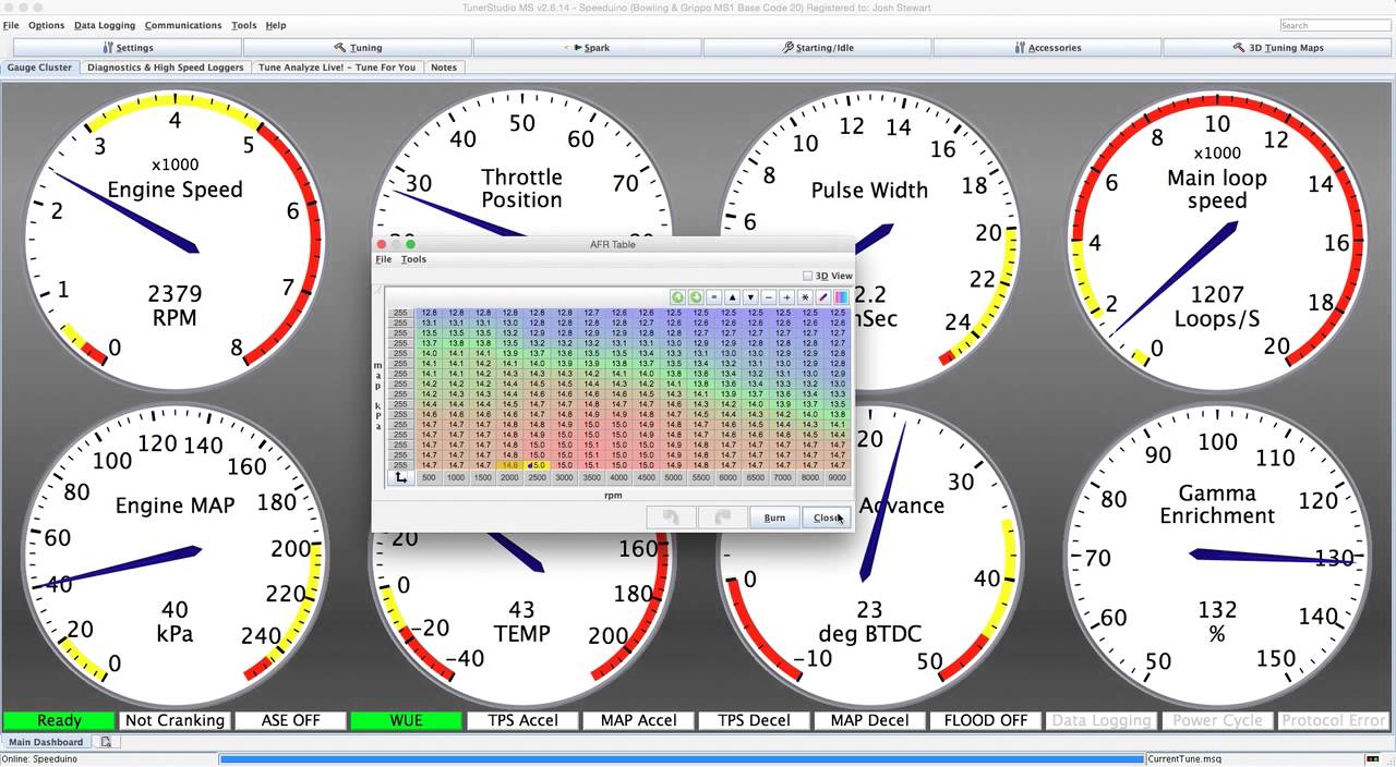 Speeduino Arduino ECU demo Sep 2015 - YouTube