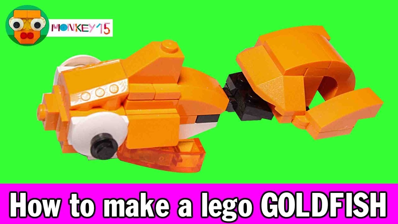 How to make a lego GOLDFISH easy step by step-LEGO classic tutorial ...