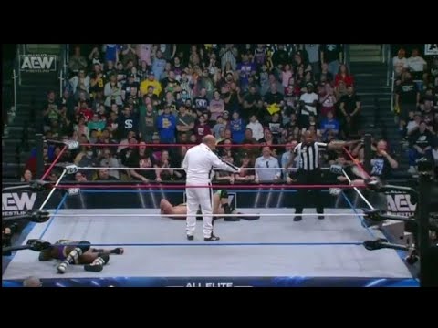 AEW Dynamite 4/19/2023 - Arn Anderson Gives QT Marshall A DDT For Interfering In The Match - YouTube