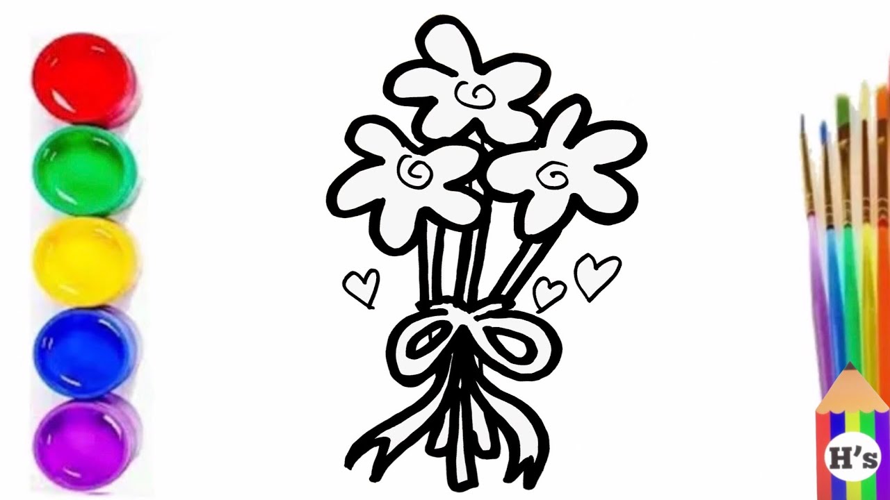 How To Draw a Flower Banquet | Cara Menggambar Bunga - YouTube