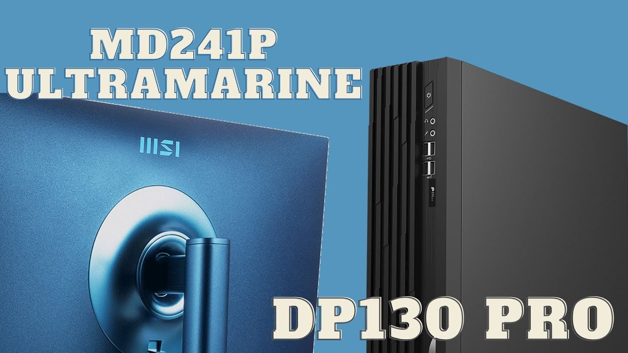 MSI MD241P Ultramarine + DP130 PRO | Ultimate MSI OFFICE SET-UP? - YouTube