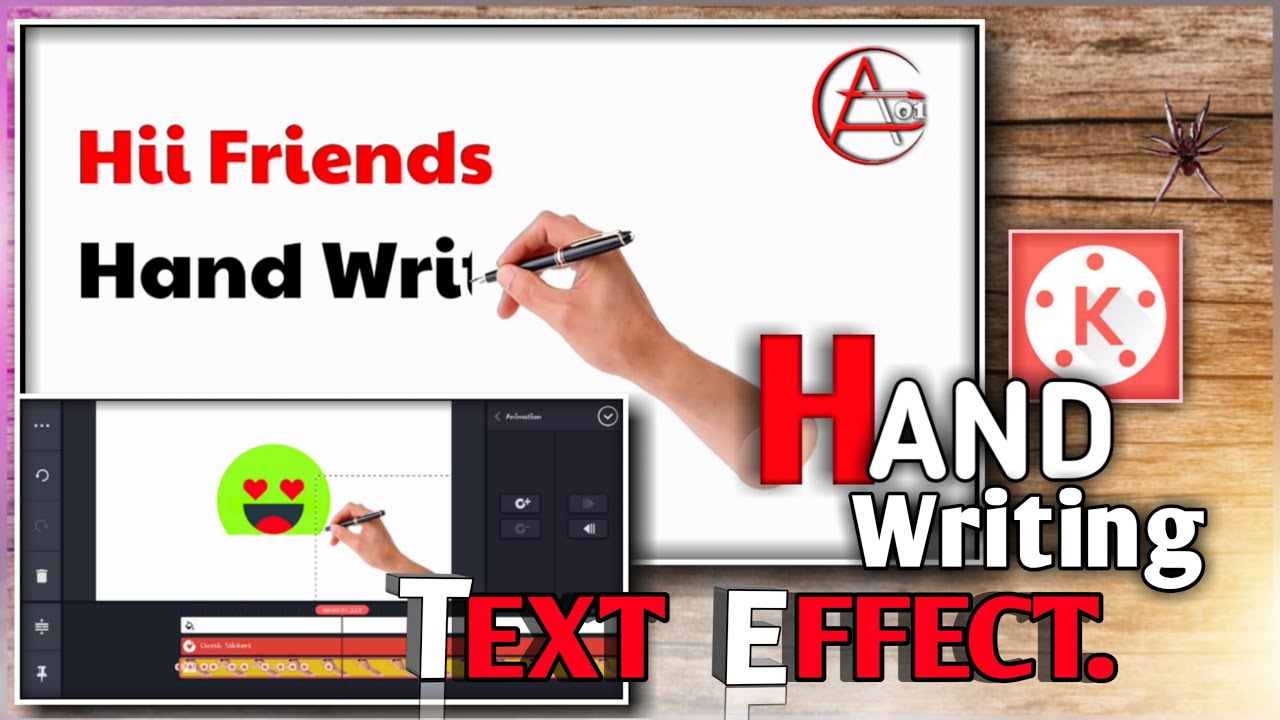 Hand ️Writing Text Effect With (Kinmaster) .How To Make Hand ️ Writing ...