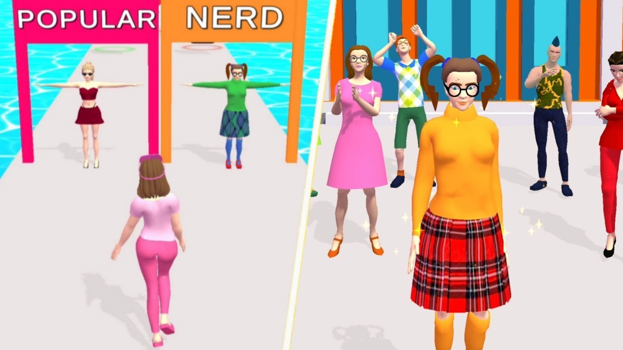 Popular vs Nerd 👸 🤓 All Levels Gameplay Trailer Android,ios New Game ...