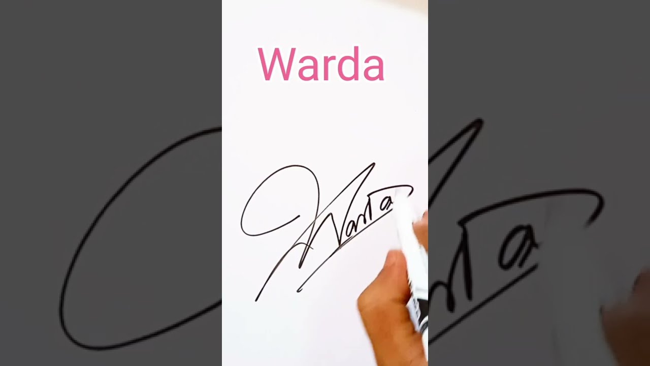 Warda name signatures#shorts - YouTube