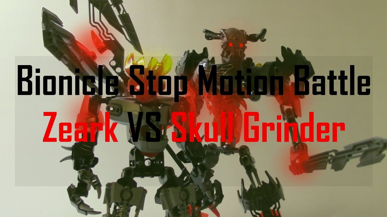 (LEGO) Bionicle 2015 Stop Motion Battle: Zeark VS Skull Grinder ...