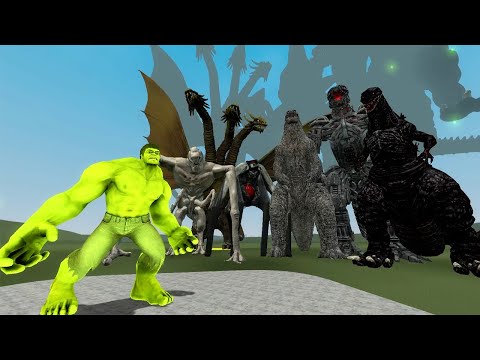 HULK VS ALL Kaiju Godzilla King Ghidorah In Garry's Mod!
