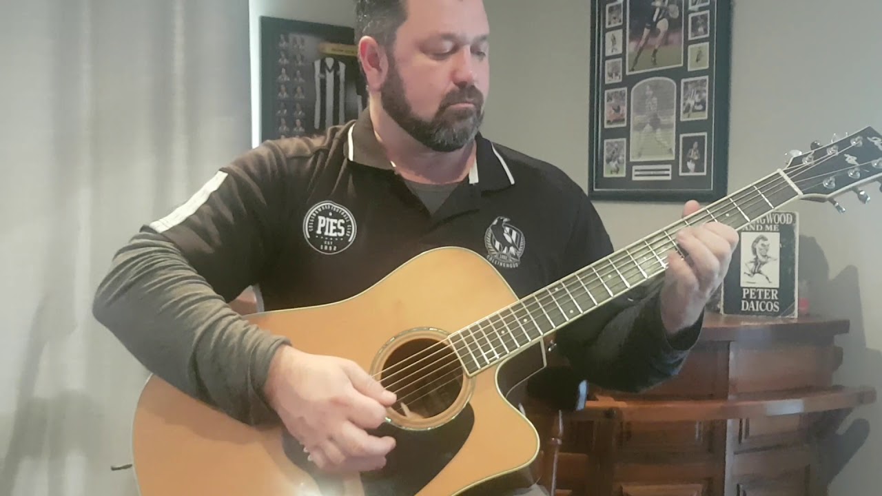 Collingwood fc song on guitar - YouTube