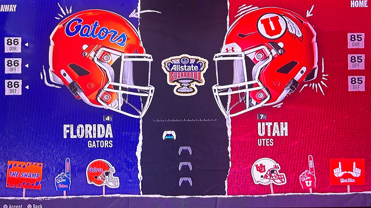 EA SPORTS College Football 25 Florida Gators Vs Utah Utes All State ...