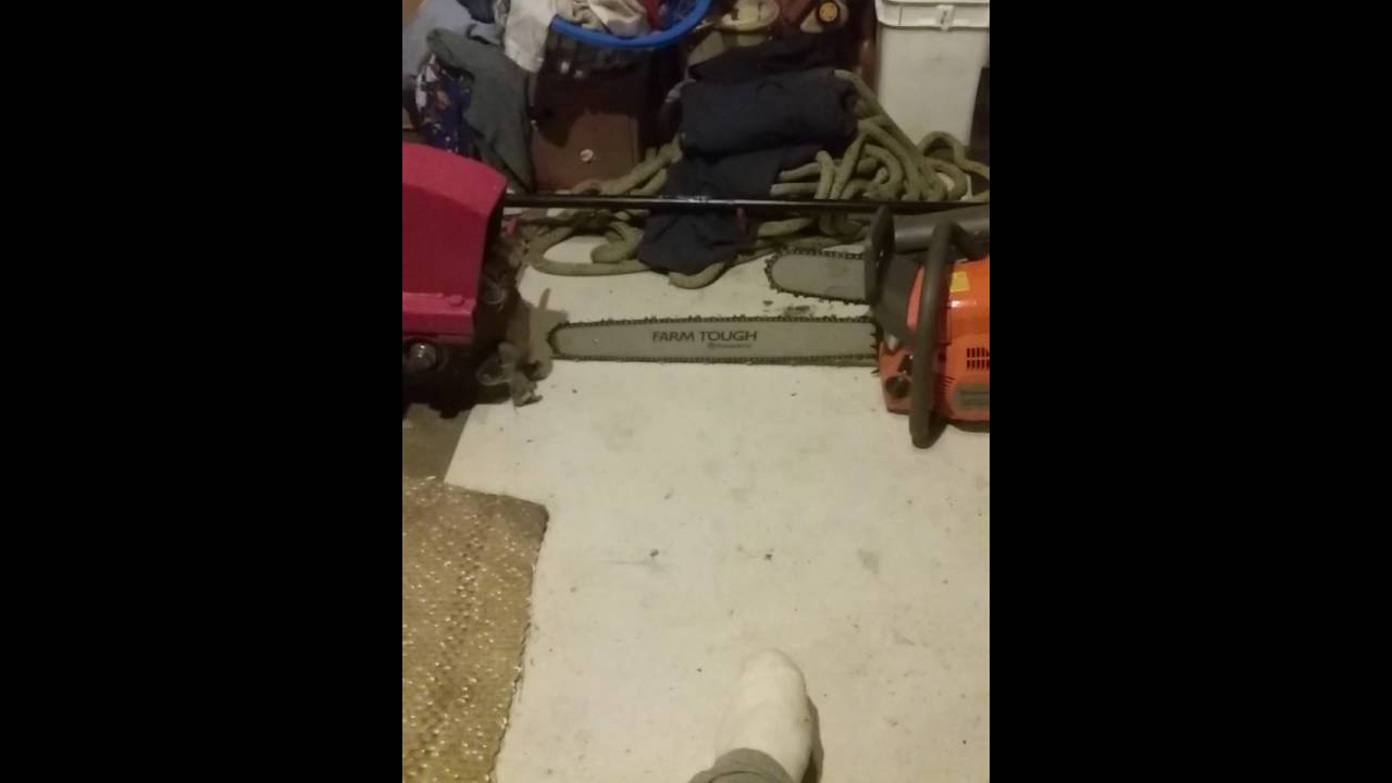 My home made stump grinder - YouTube