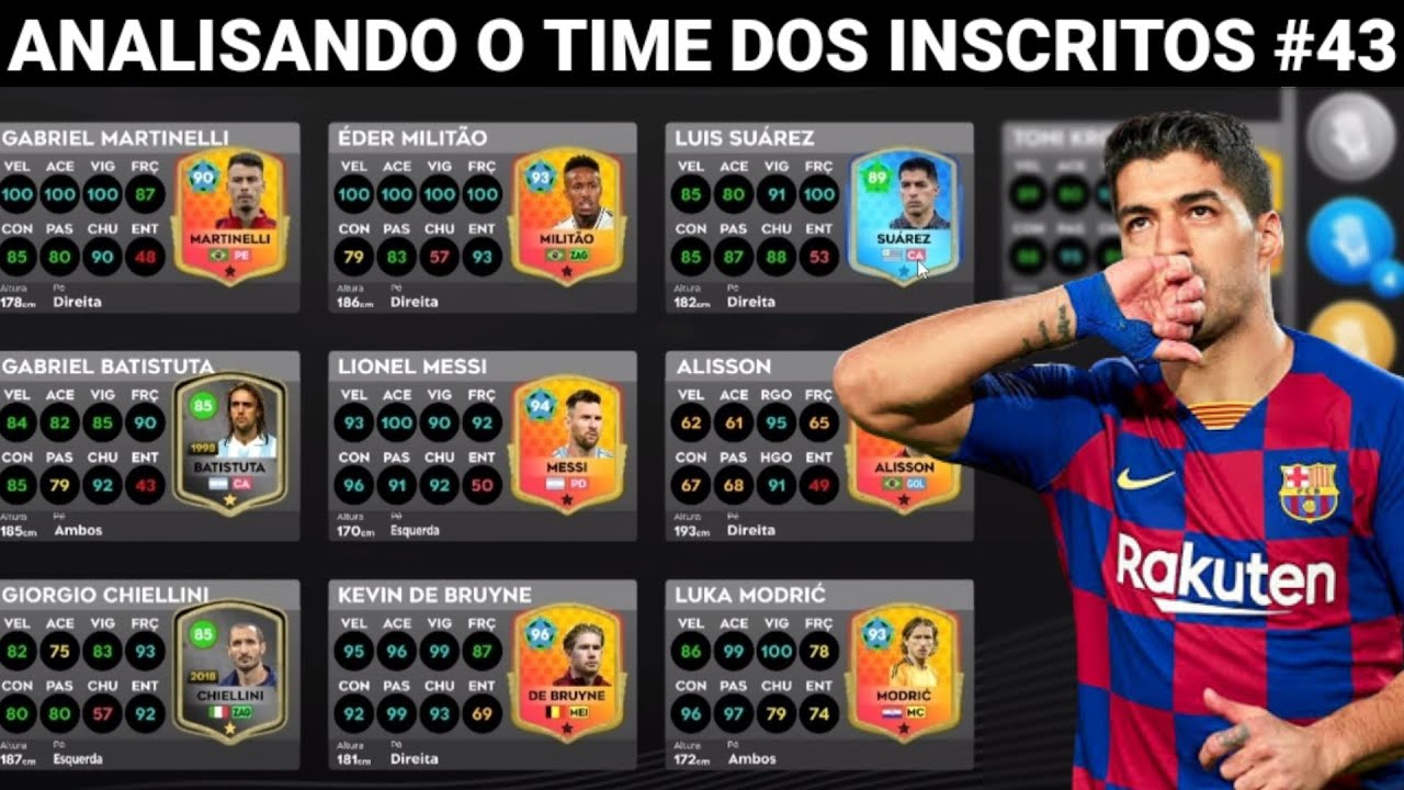 DLS 25 | Analisando o Time dos Inscritos #43 ( Ele tem o Luis Suárez ...