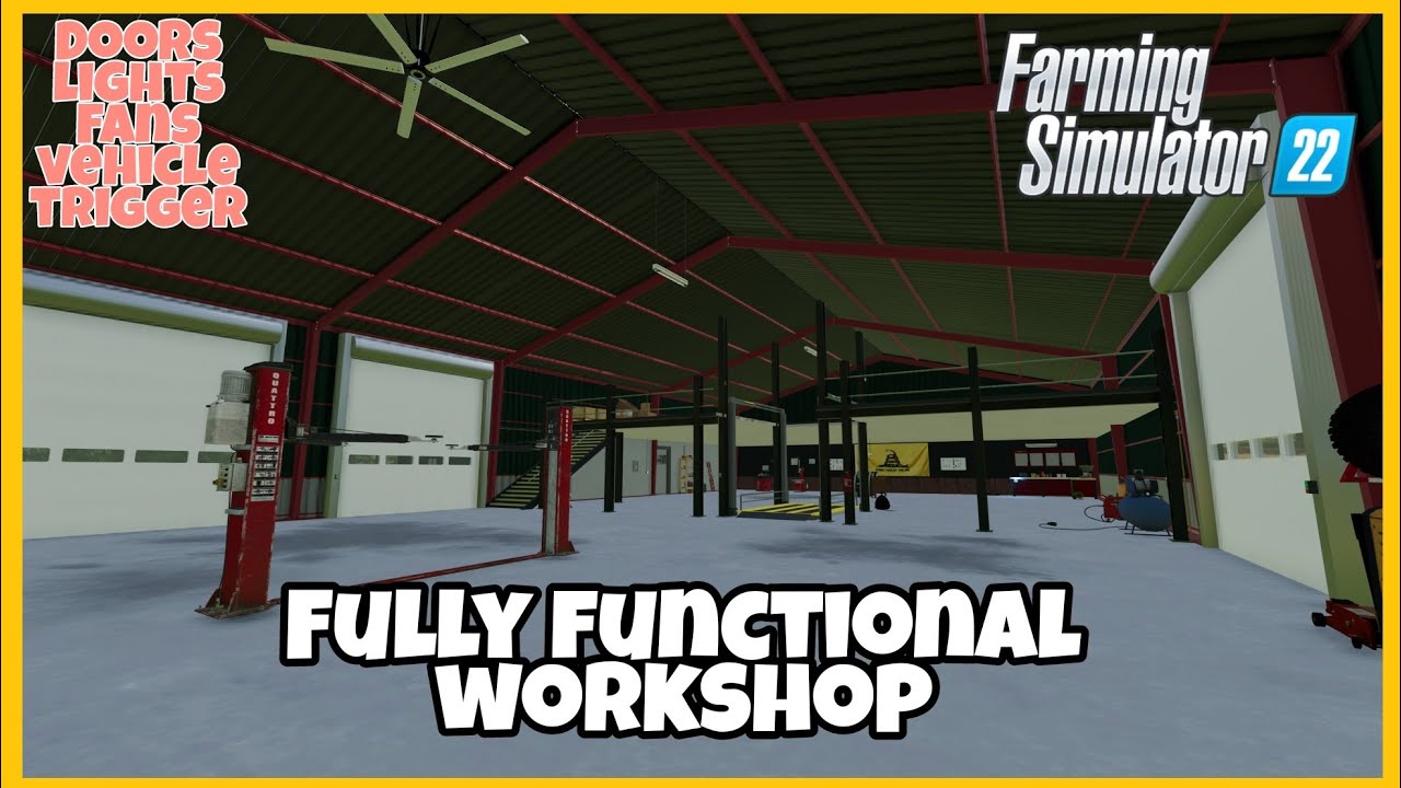 NEW FS22 MODS - FULLY FUNCTIONAL WORKSHOP ( EMR XL SHOP ): FARMING ...