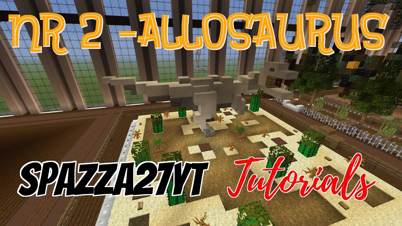 Dino Allosaurus Minecraft tutorial - YouTube