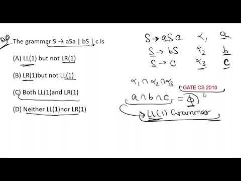 Compiler Design PYQ Gate CS 2010 - YouTube