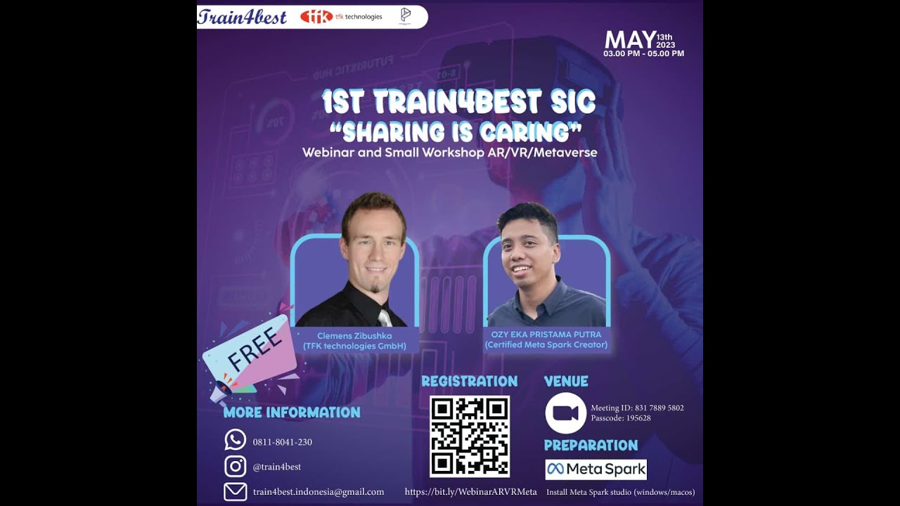 1st Train4best SIC : AR/VR/Metaverse Webinar and Workshop May 13th ...