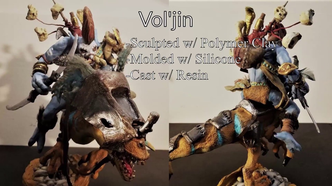 Vol'jin (World of Warcraft) Sculpture - Timelapse - YouTube