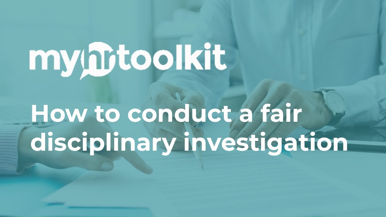 How to conduct a fair disciplinary investigation - YouTube