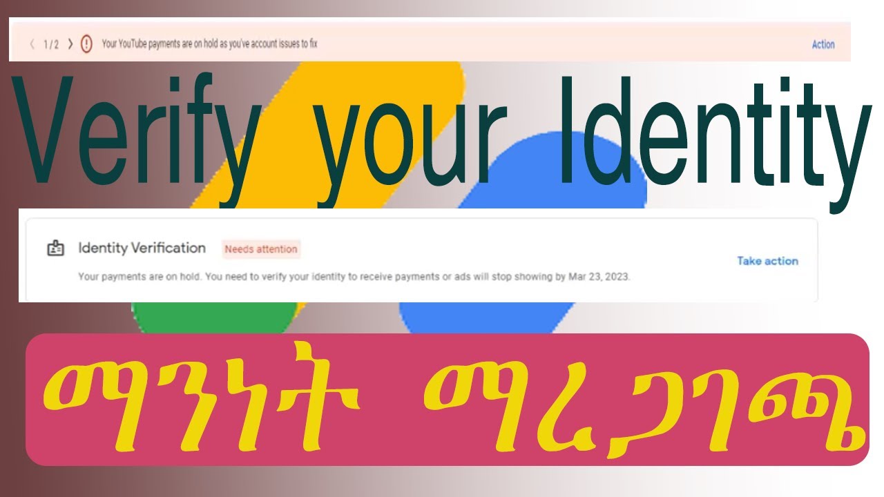 how to verify your identity | Your YouTube payments are on hold as you ...
