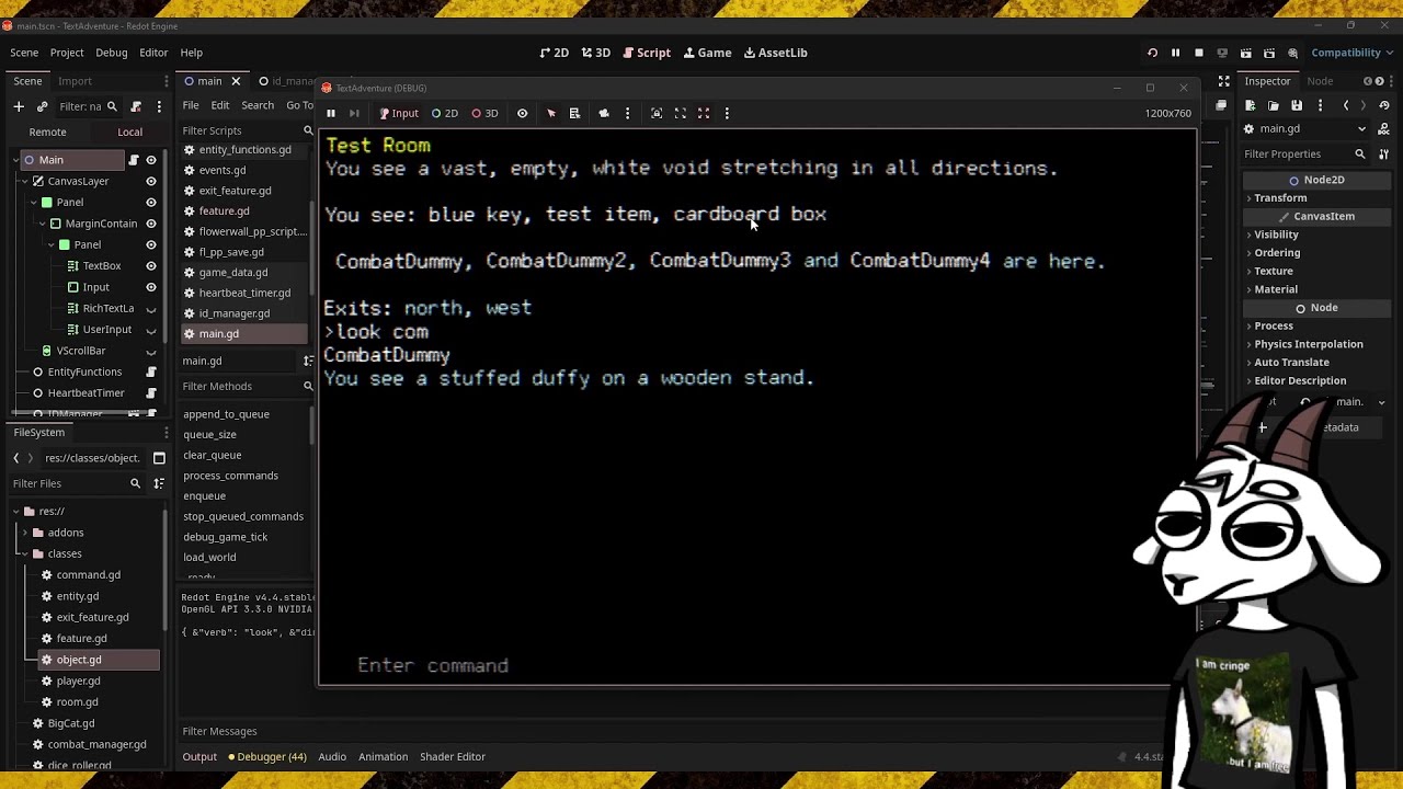 Godot/Redot Text Adventure Game Progress #3 - YouTube