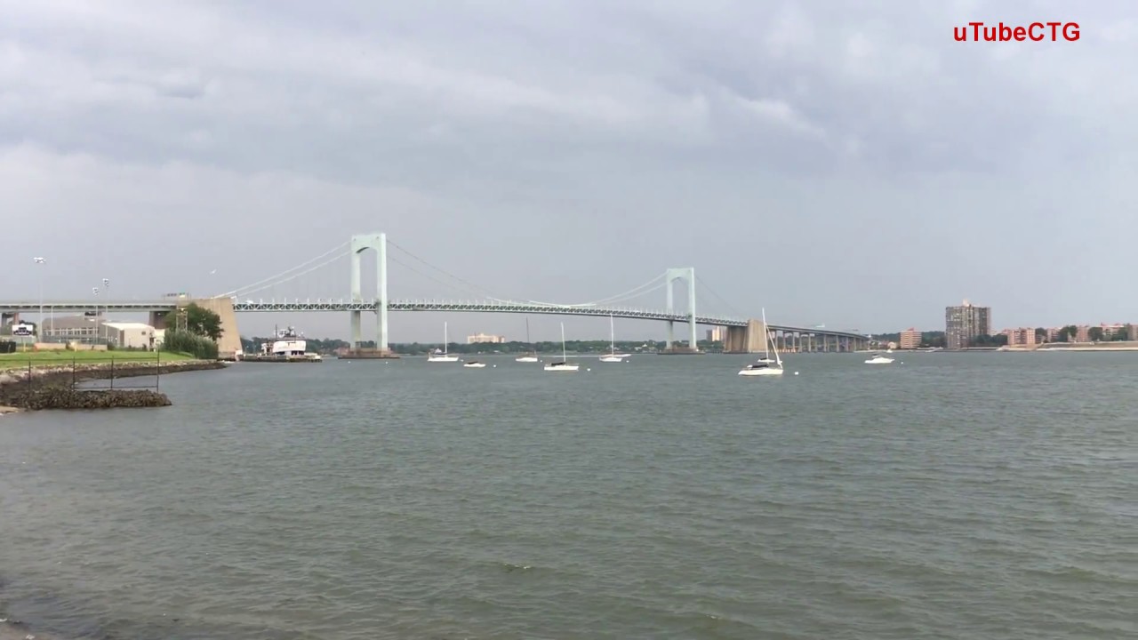 Great view of Throgs Neck Bridge - New York - YouTube