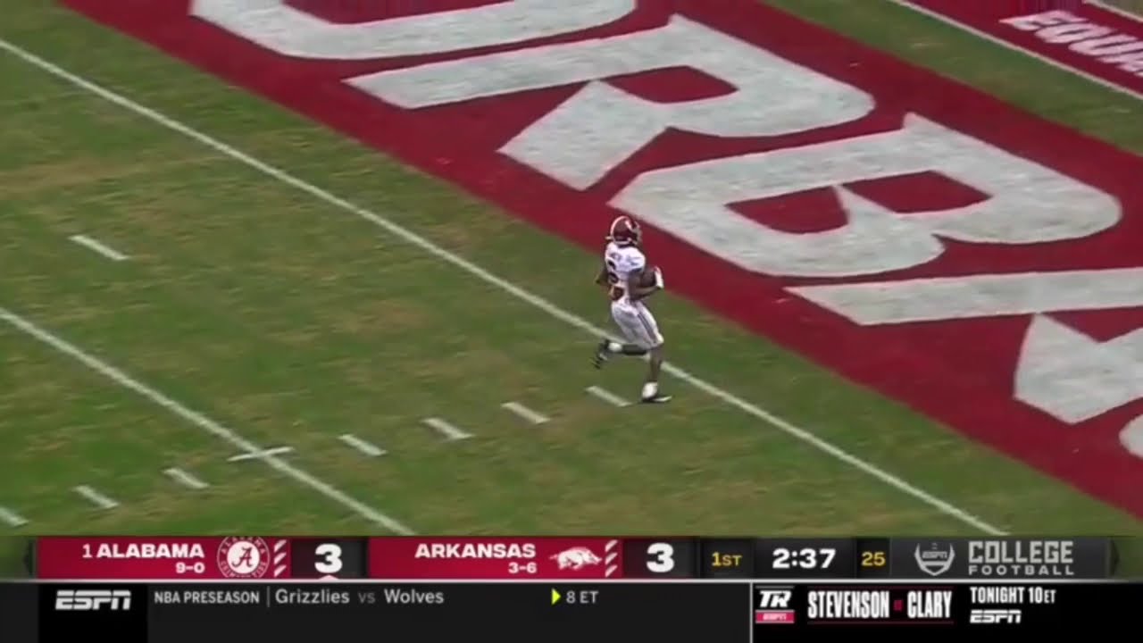 Devonte Smith 84 Yard TD Punt Return | Best Receiver In CFB | Alabama ...