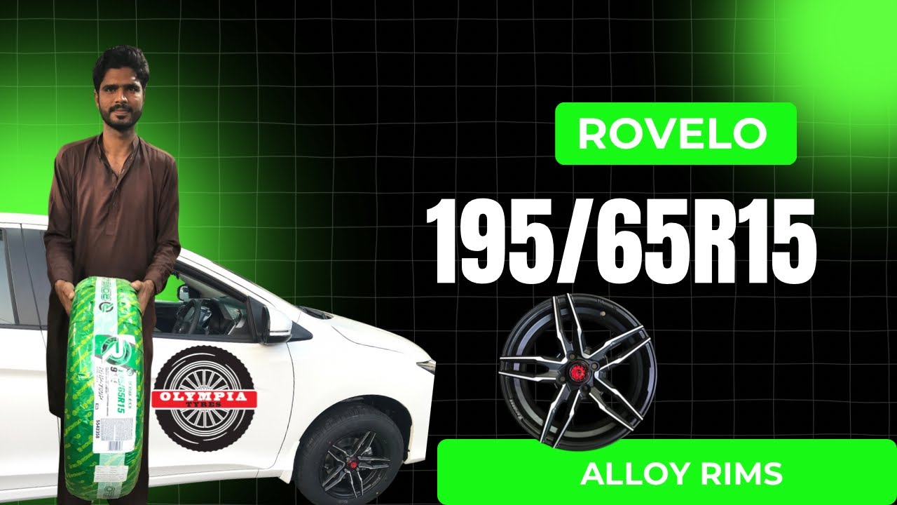 Rovelo tyre 195/65R15 and alloy rims for honda City |Olympia tyres ...