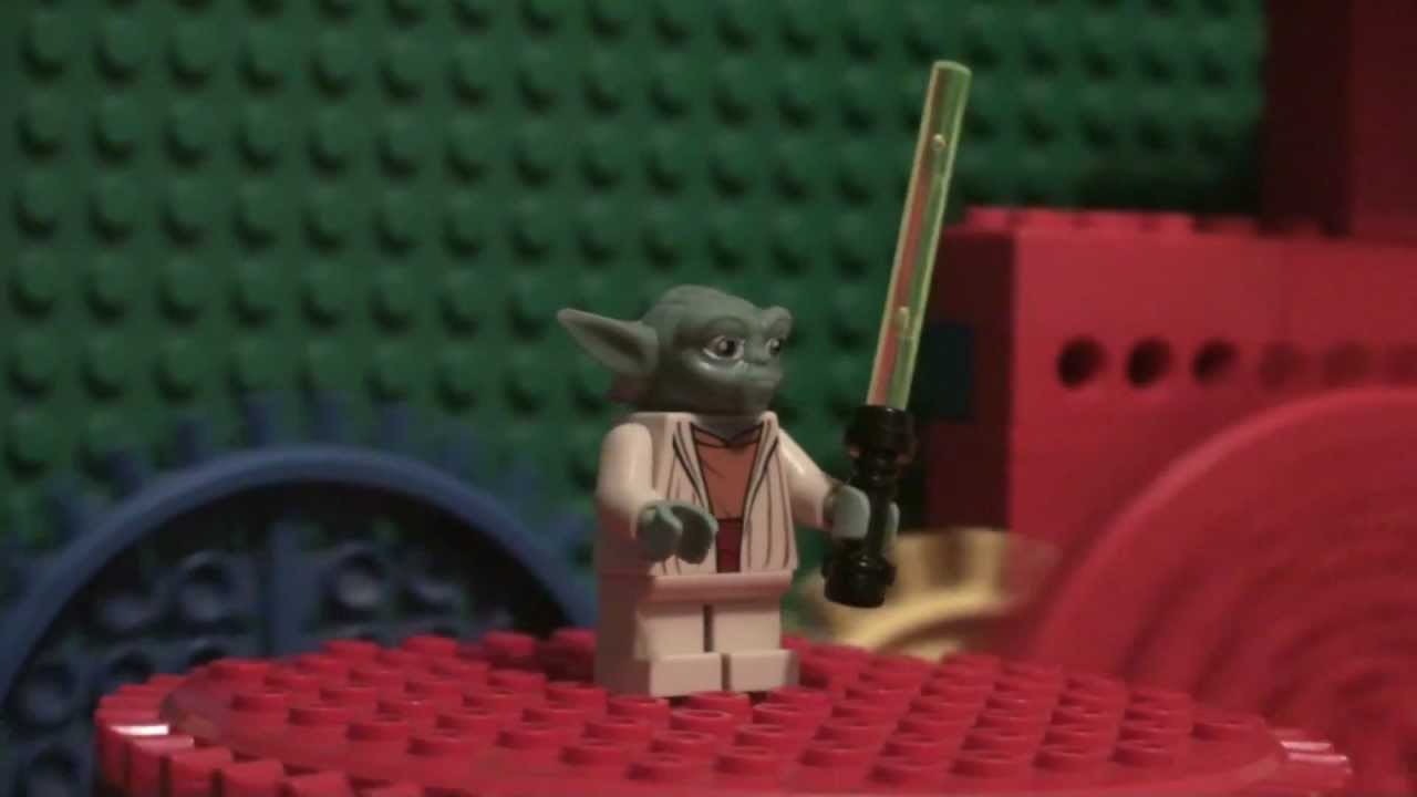 Lego Star Wars Yoda Mini Figure with Light Saber. - YouTube