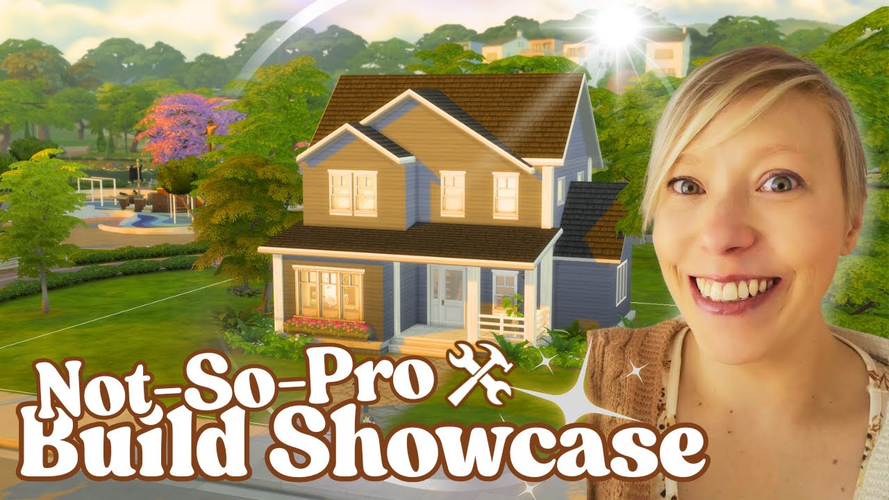 Blue Suburban Starter Home in Sims 4 | Not-So-Pro Build Showcase - YouTube