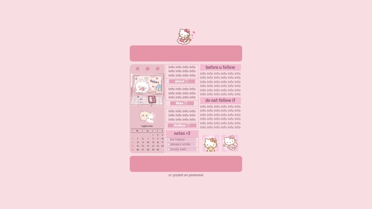 cute pink carrd tutorial - cr yizdoll - YouTube