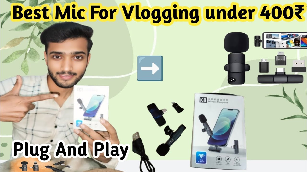 K8 Blogging 😱 wireless mic Review __ Wireless Mic for Android iPhone ...