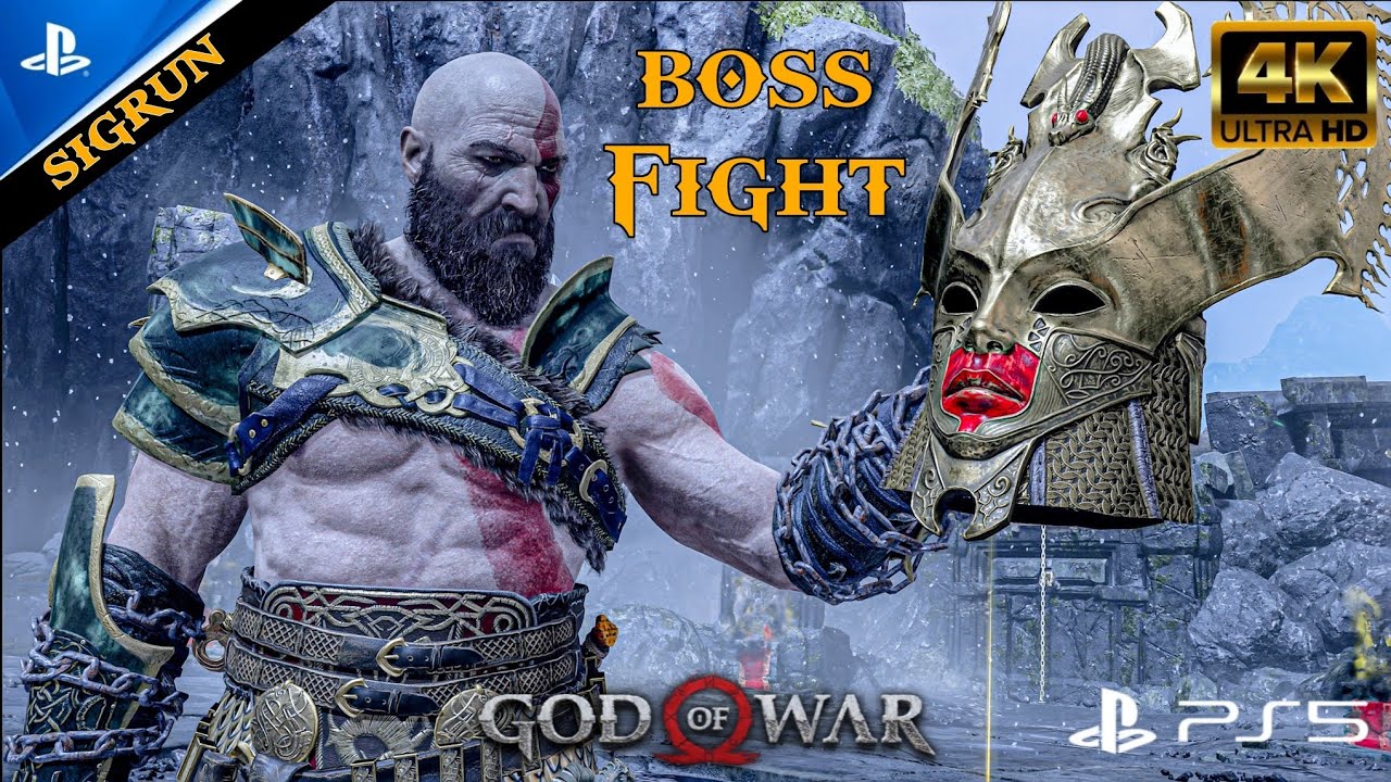 GOD OF WAR 4 _ killing the Sigrun Boss Fight [Valkyrie] _PS5 4K ...