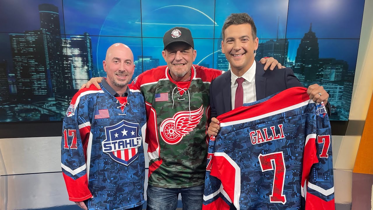 Red Wings alumni playing in Stahls' Power Play for Heroes charity game ...