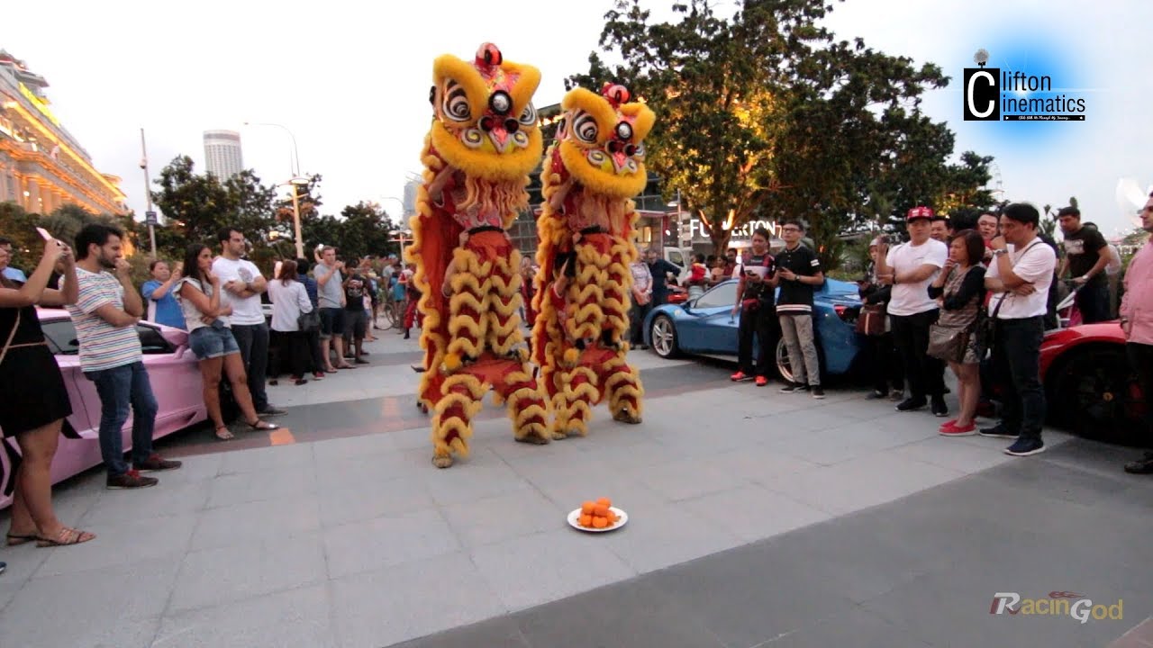 Lion Dance With Supercars 2018 - ScuderiaFSG - YouTube