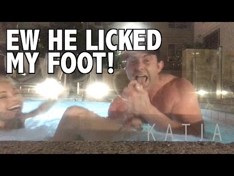 EW HE LICKED MY FOOT!