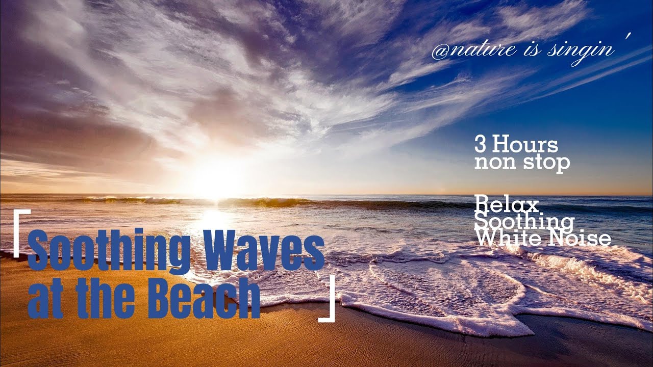 Soothing Waves at Beach 3 hours Black Screen - Stress Relief, Relaxing ...
