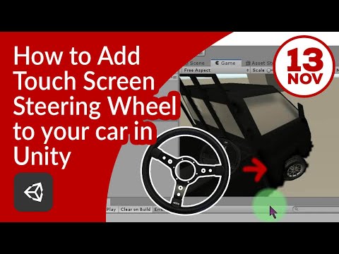 How to add touch screen steering wheel to your car/vehicle in Unity