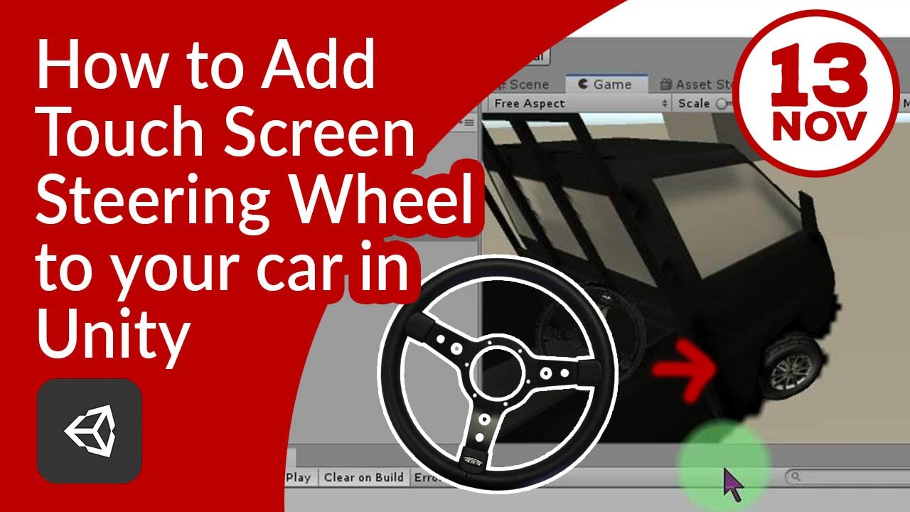How to add touch screen steering wheel to your car/vehicle in Unity ...