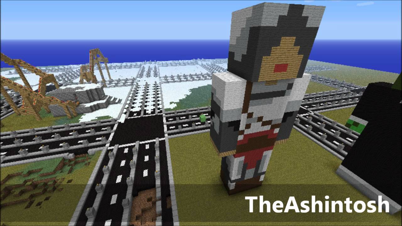 Minecraft Mondays - How to make a 'Player Statue'. - YouTube