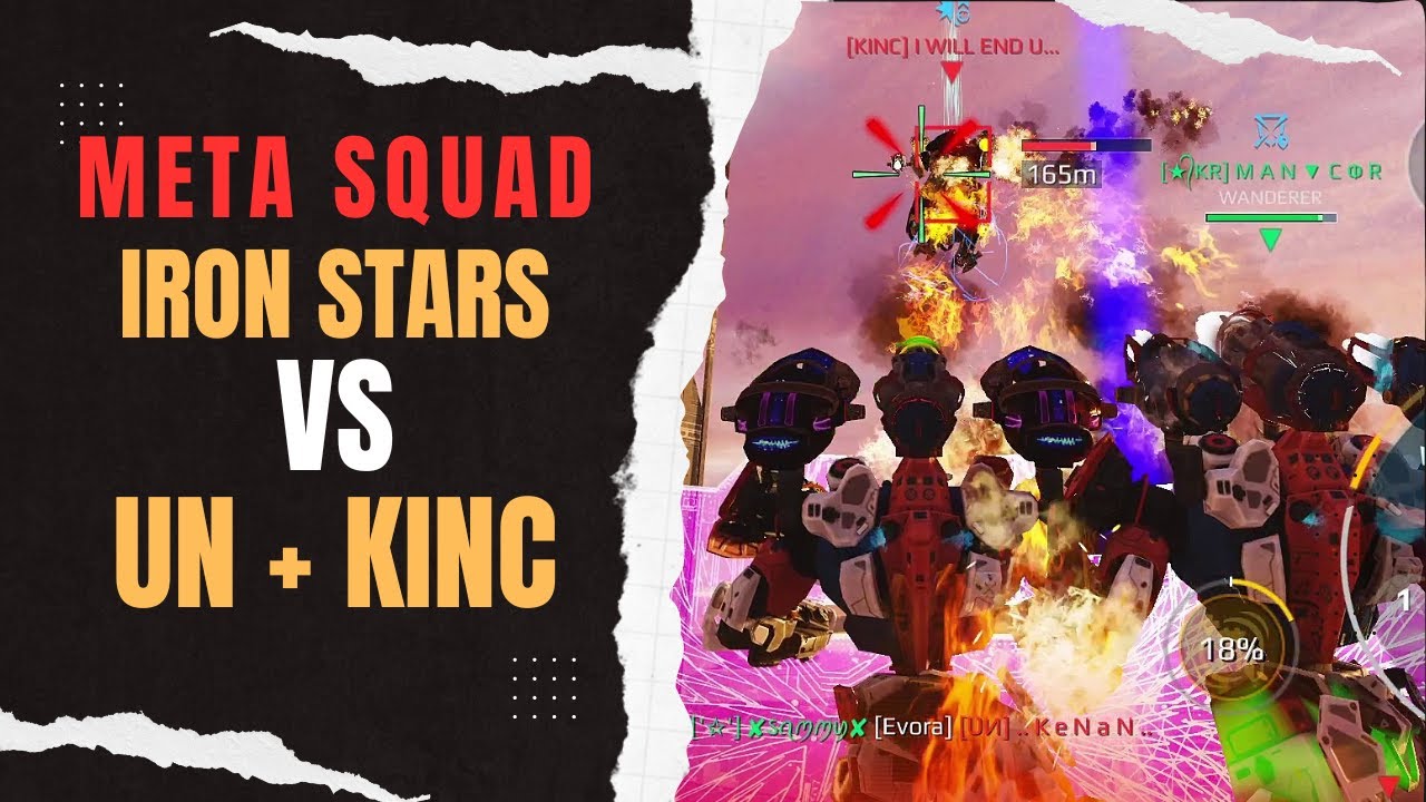 💪 Iron Stars vs UN + KINC Clan Squad Battle : Carrier Map : War Robots ...