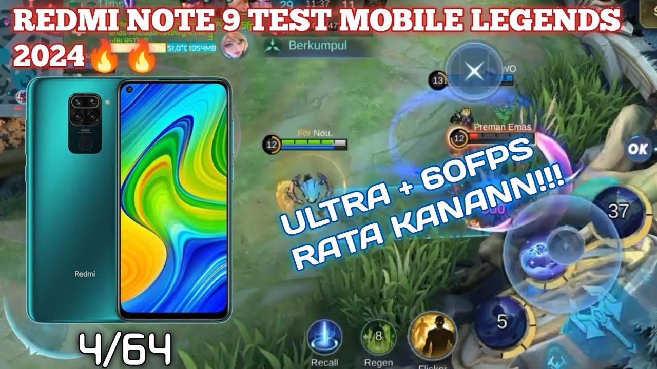 Redmi Note 9 Test Mobile Legends Rata Kanan 2024 Masih Kuat!?!?🤔 - YouTube